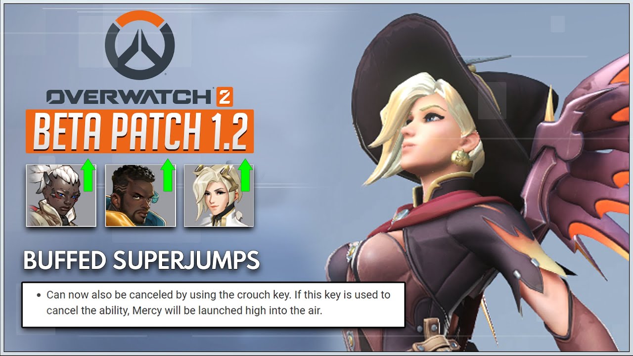 MERCY has a NEW SUPERJUMP Button | Overwatch 2 Beta 1.2 Patch ...