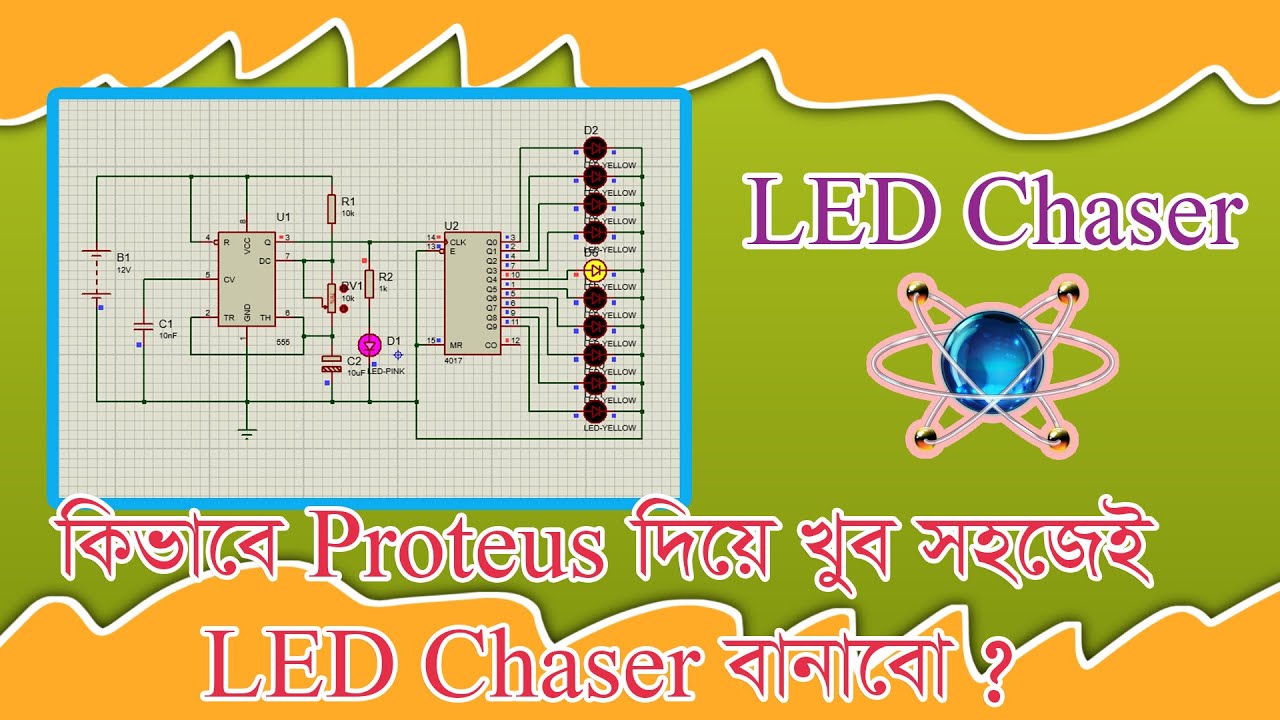 LED Chaser 555 & 4017 - YouTube