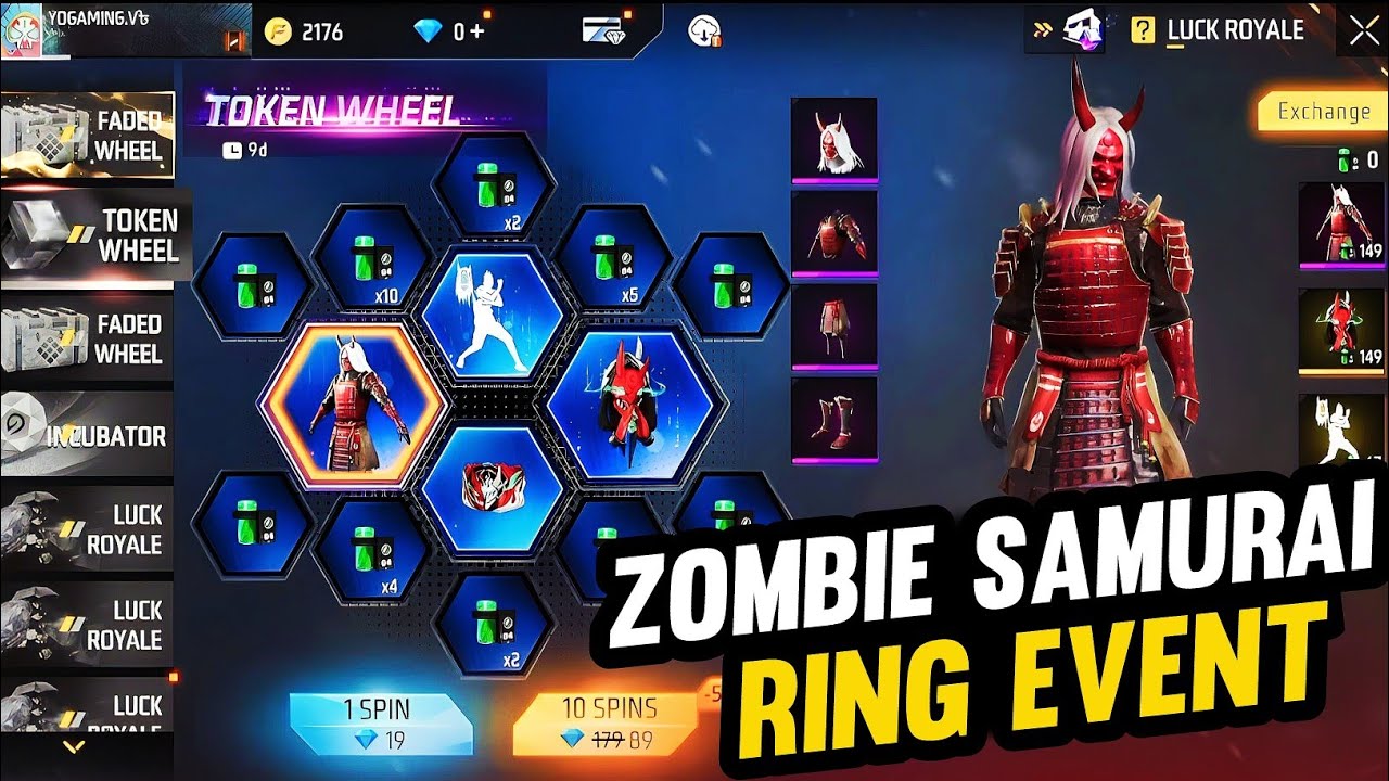 Zombie Samurai Ring Event Free Fire | Zombie Samurai Bundle Return Free ...