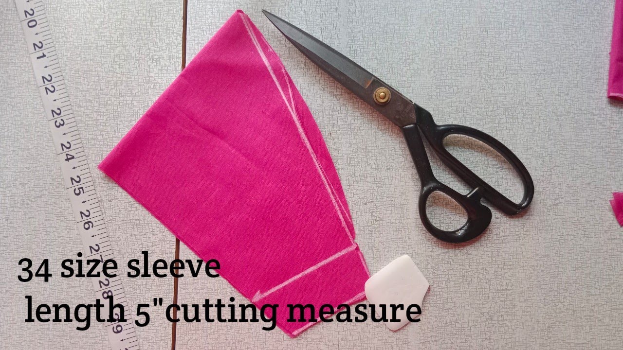 34 size sleeve measure/length 5" sleeve cutting/easy sew measure - YouTube