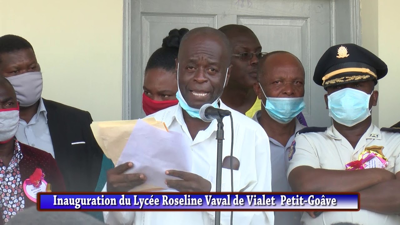 Inauguration du lycée Roseline Vaval de Vialet à Petit-Goâve - YouTube