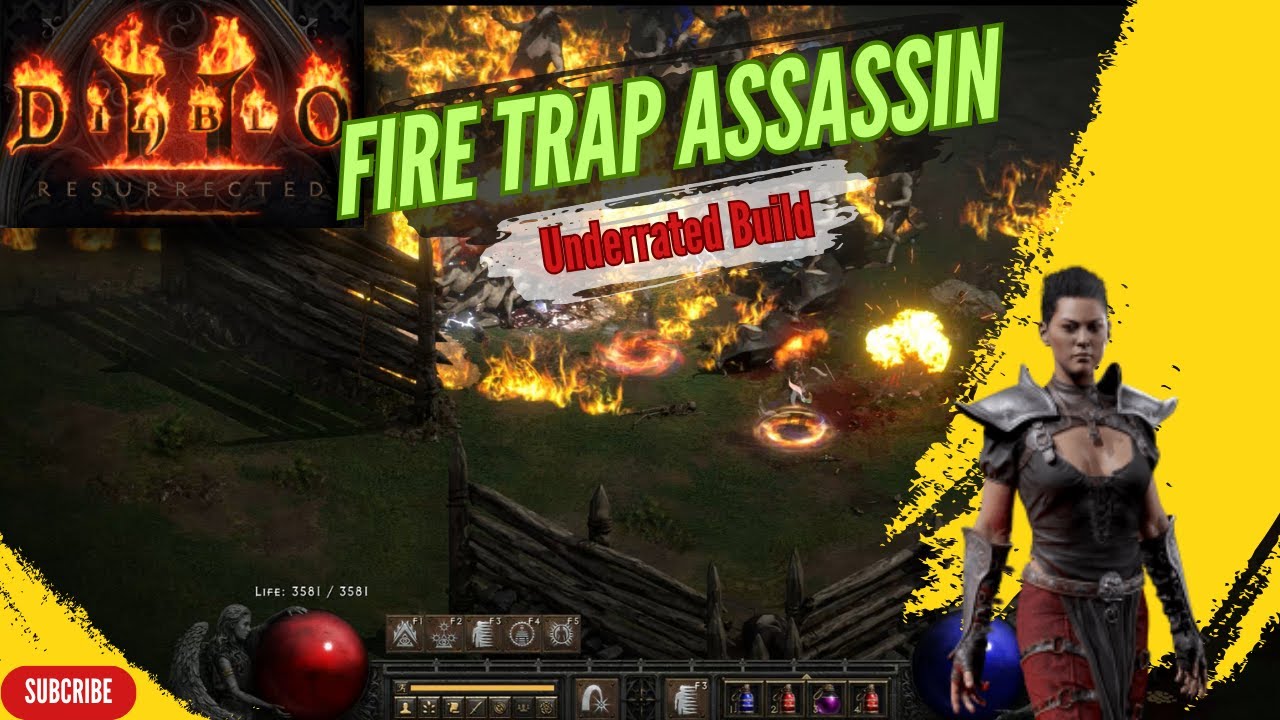DIABLO 2 RESURRECTED FIRE TRAP ASSASSIN BUILD - YouTube