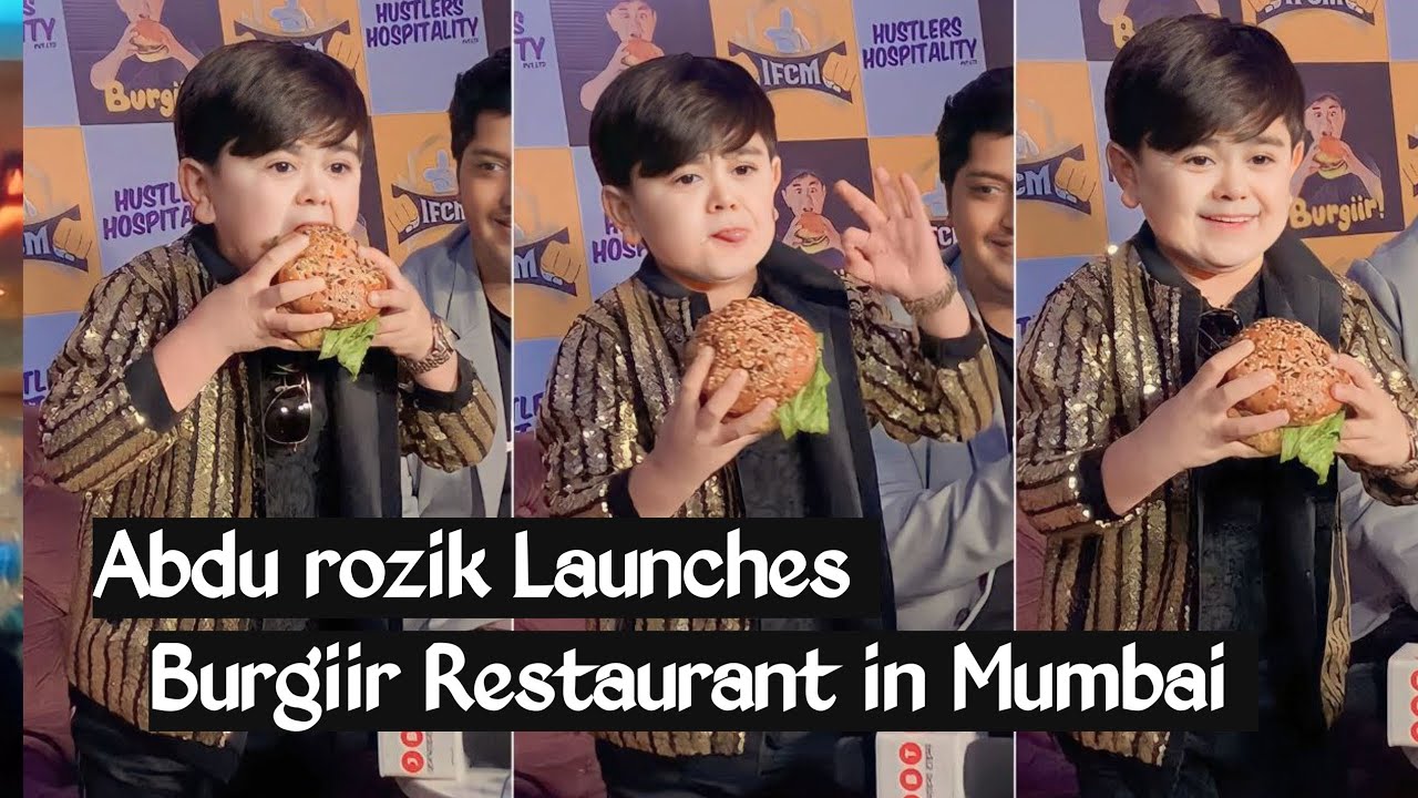 Abdu rozik Launches his own "Burgiir" Restaurant in Mumbai #abdurozik # ...