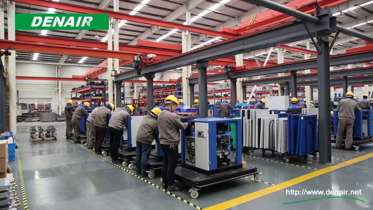 DENAIR air compressor, factory video - YouTube