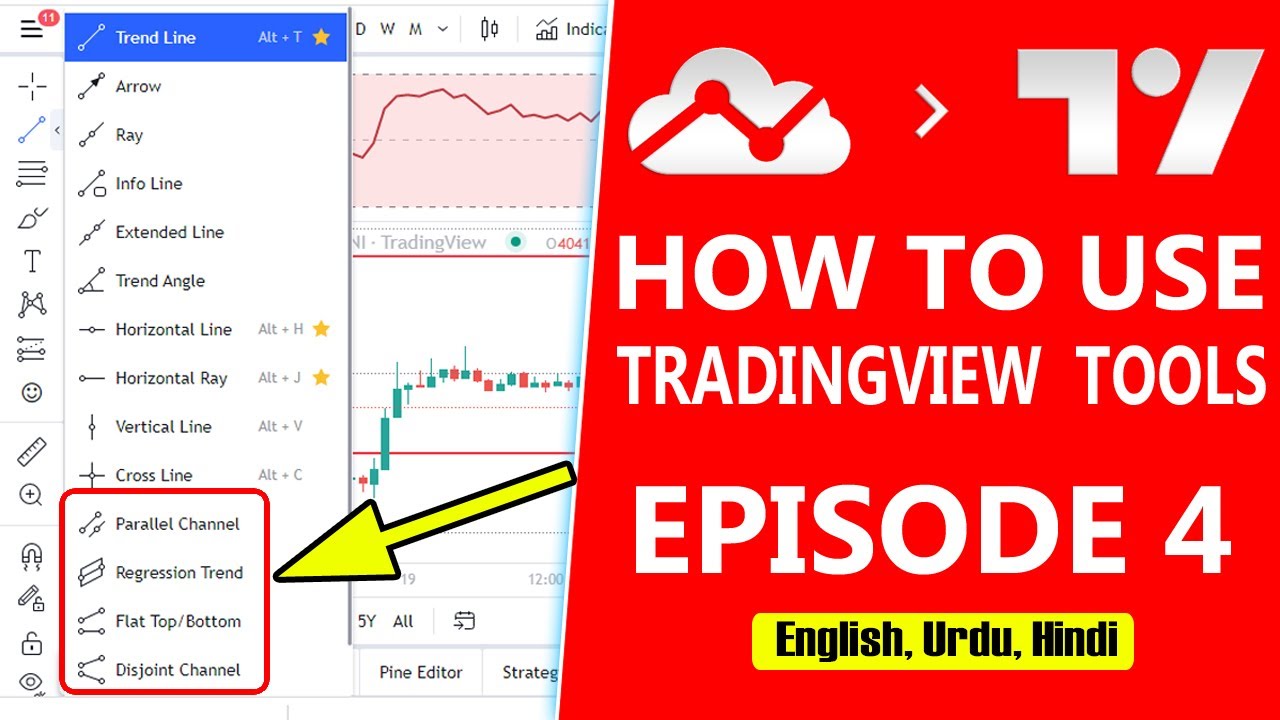 How To Use Tradingview Tools | Ep 4 | How To Use Regression Trend | How ...