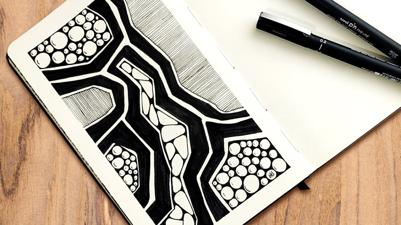 Modern & Minimal Zentangle Design | Simple & Elegant Zentangle Art ...