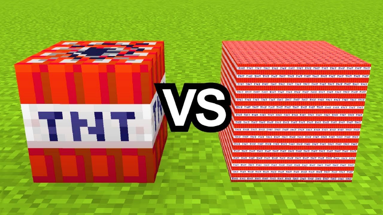 tnt vs 4096 mini tnt - minecraft compilation - YouTube