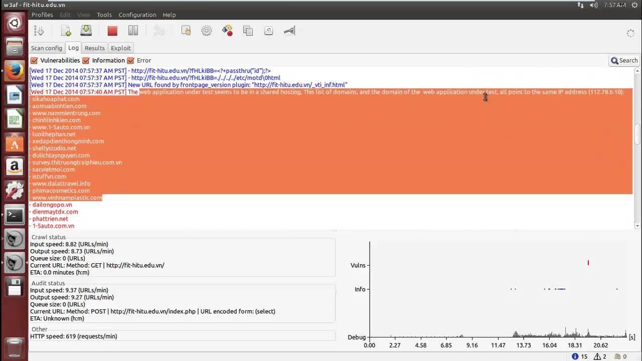 Demo w3af on ubuntu 14.04 - YouTube