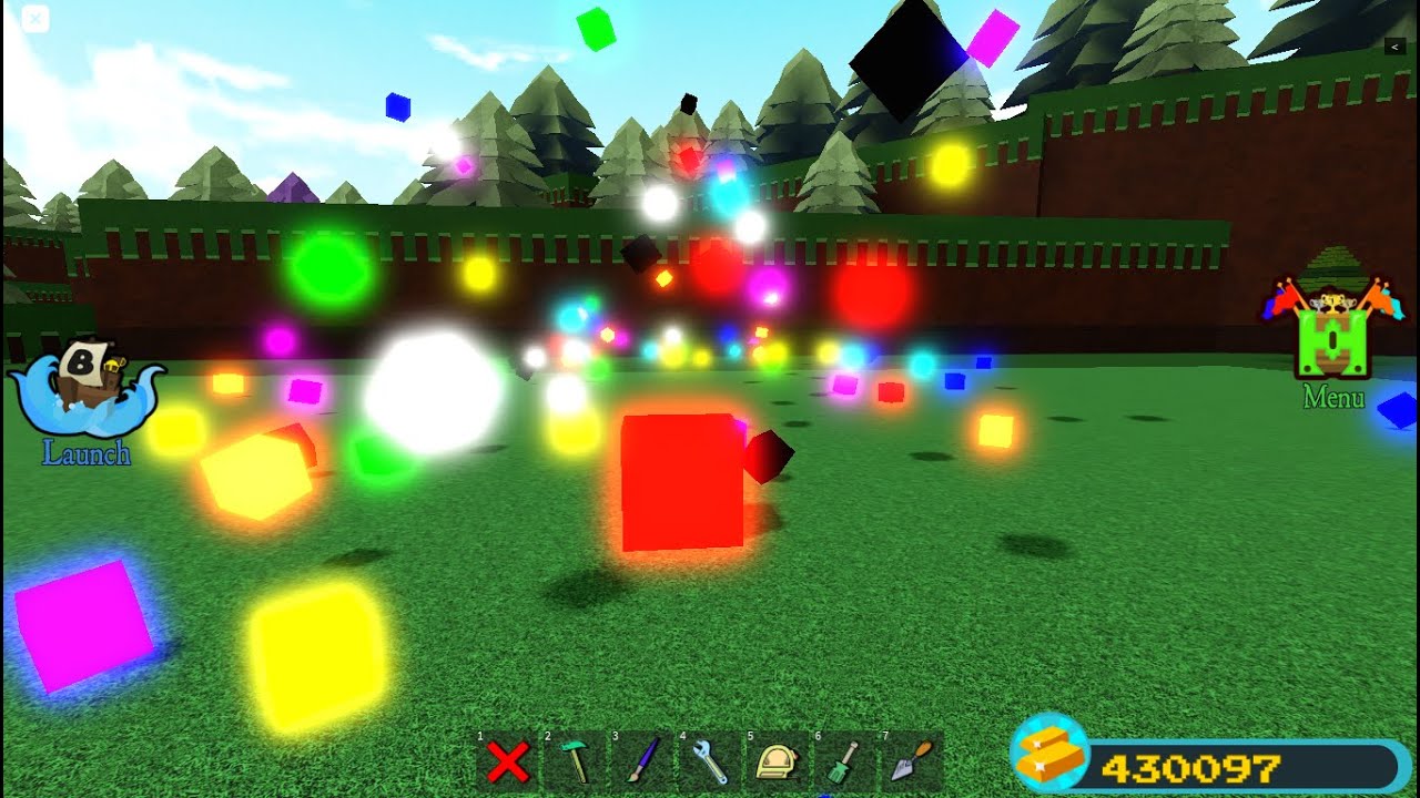 Destroying A Multi-Colored Compressed Neon Block in Babft - YouTube