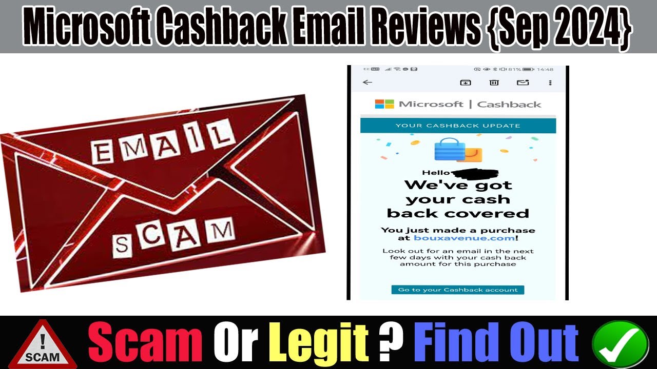 Microsoft Cashback Email Scam | What Happened? Check It Scam Or Legit ...