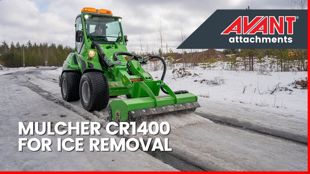 Avant attachments: Avant Mulcher for ice removal - YouTube
