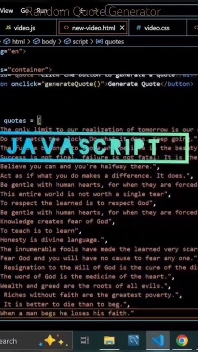 Random Quote Generator Using HTML,CSS,JavaScript...... #project #html#css#java#javascript - YouTube