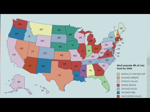 Most popular cookout foods by state - YouTube