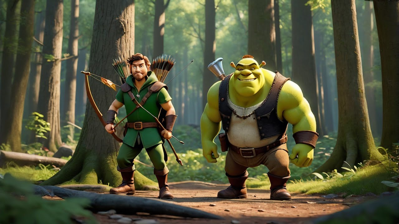 Shrek y Robin Hood Unidos por la Justicia #cuentosparaniños - YouTube