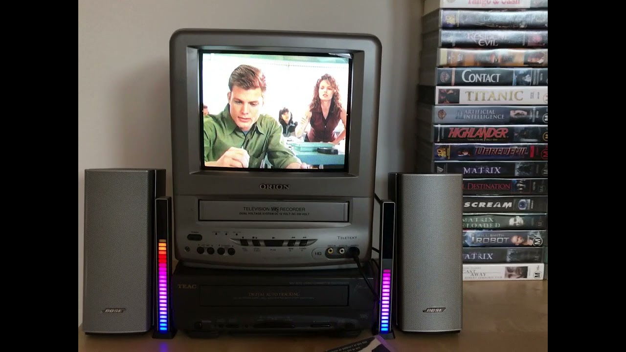 VHS movies collection on a Orion CRT TV:VHS combo - YouTube