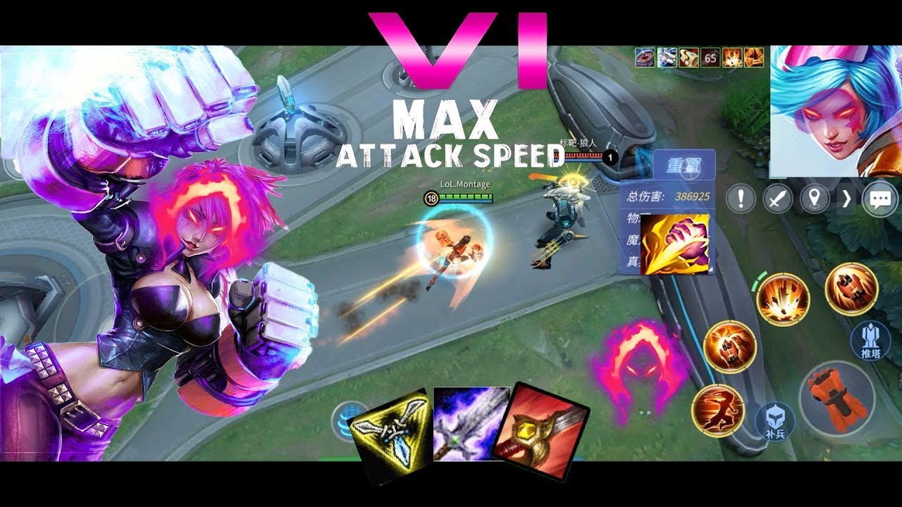 LoL Mobile : Khi Vi Lên Max Tốc Độ Đánh l Vi Max Attack Speed - YouTube