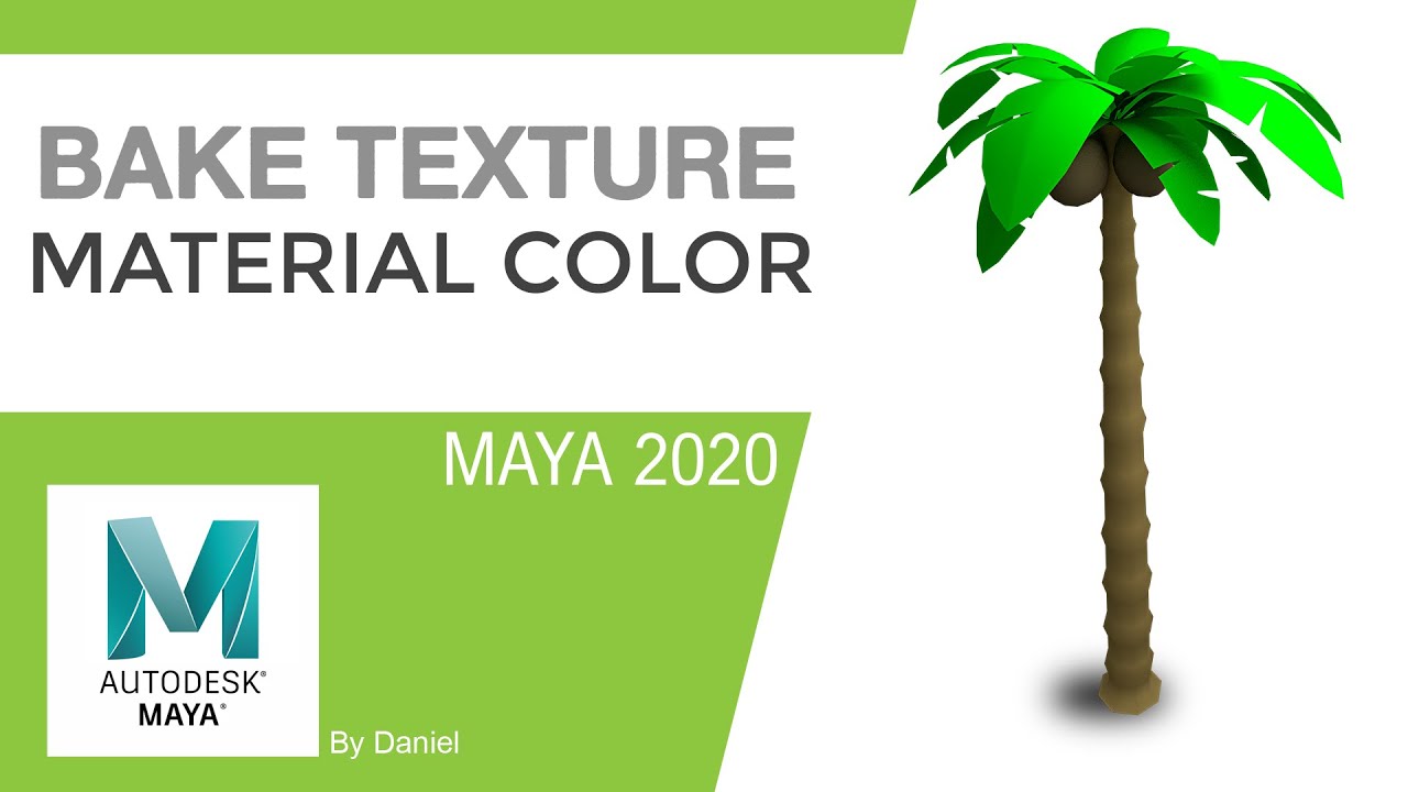 Bake Texture Material Color (Maya 2020) - YouTube