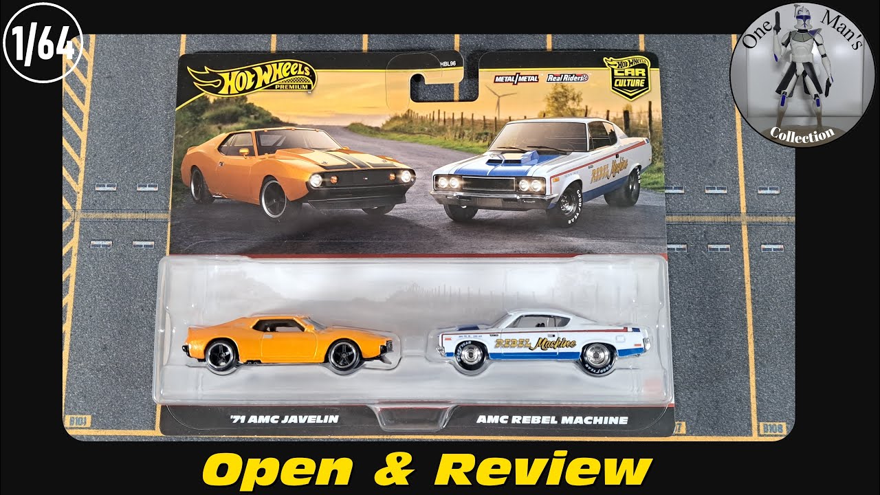 Hot Wheels Premium AMC Two Pack - 71 AMC Javelin & AMC Rebel Machine ...