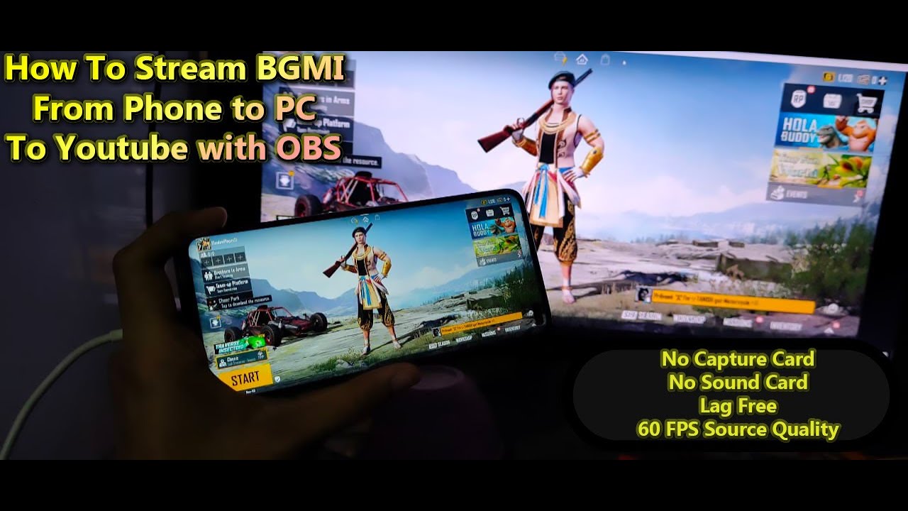 How To Stream BGMI from Mobile to PC with SOUND (NO LAG) (60FPS) - YouTube