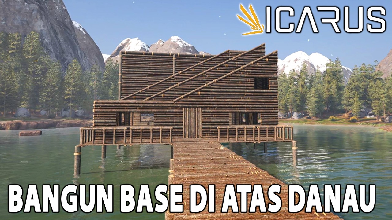 WOW! Bangun Floating Base di Atas Danau 🏠🌊 Icarus Open World Indonesia ...