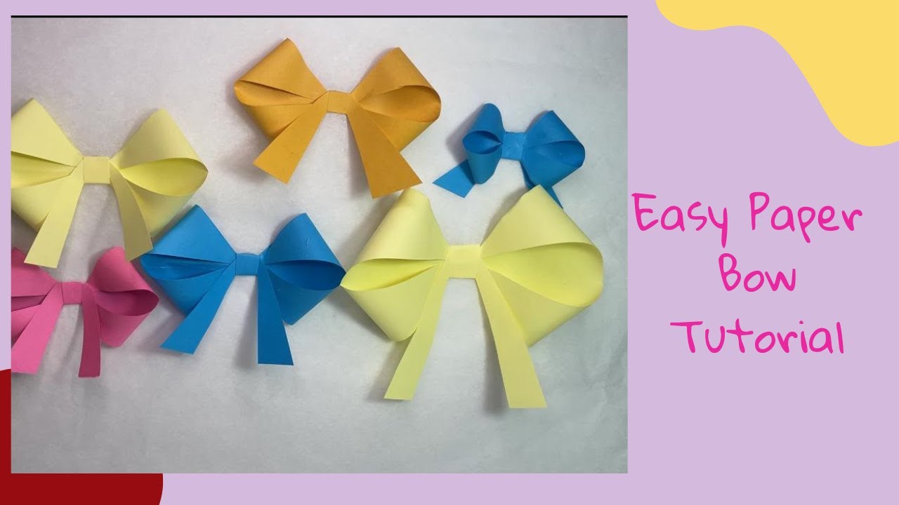 How To Make Bow Out Of Paper || Easy Paper Bow - YouTube