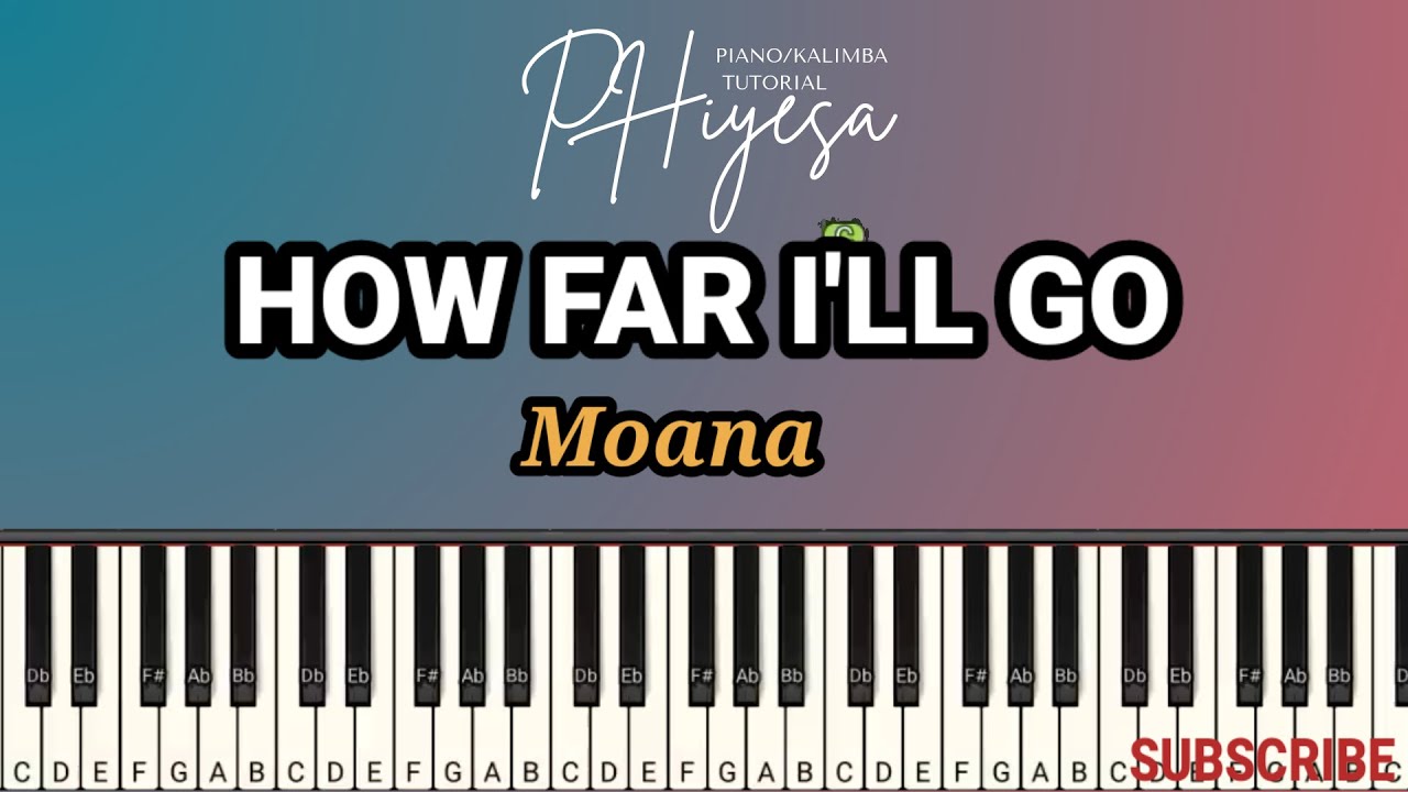 How Far I'll go - Moana | Easy Piano Tutorial | Synthesia - YouTube