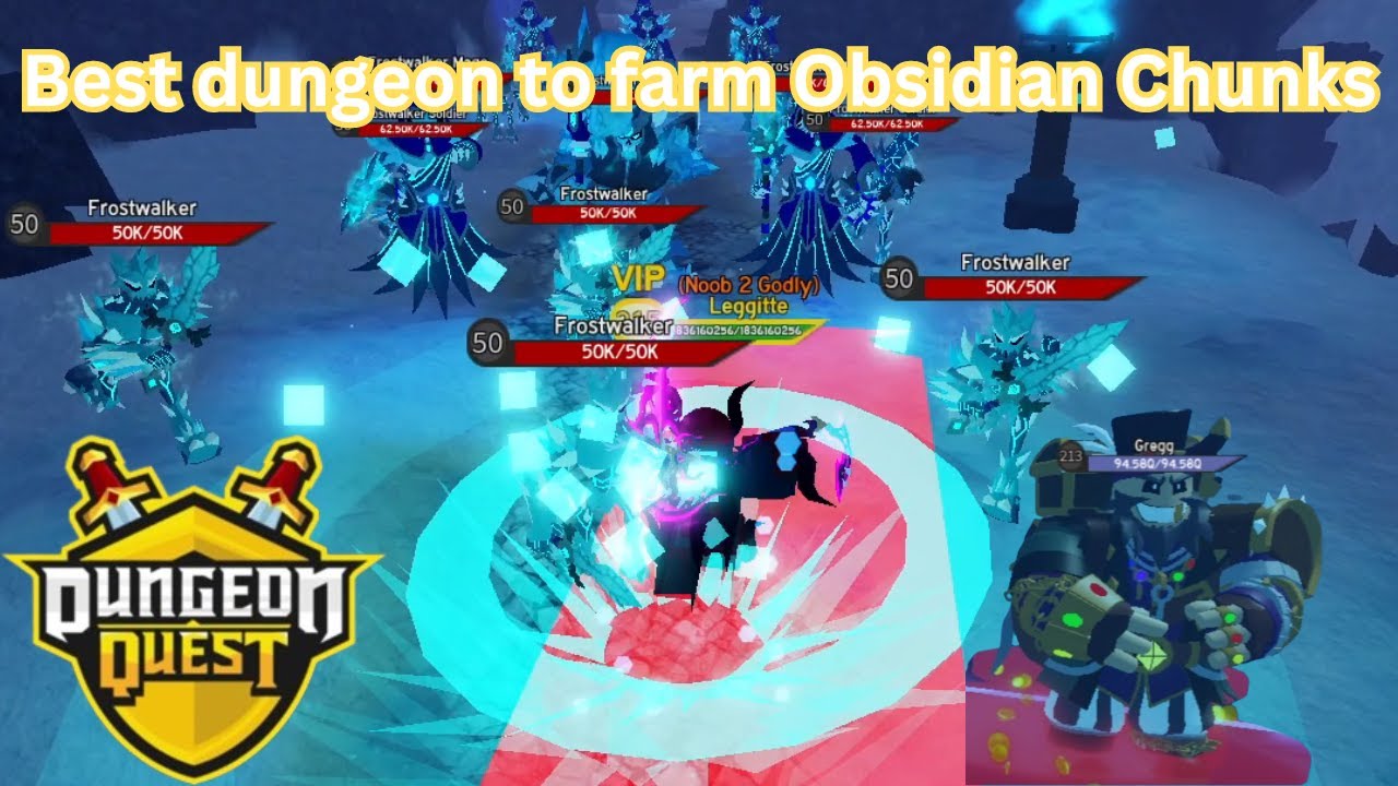 Dungeon Quest (Roblox) This is the best dungeon to farm Obsidian Chunks ...