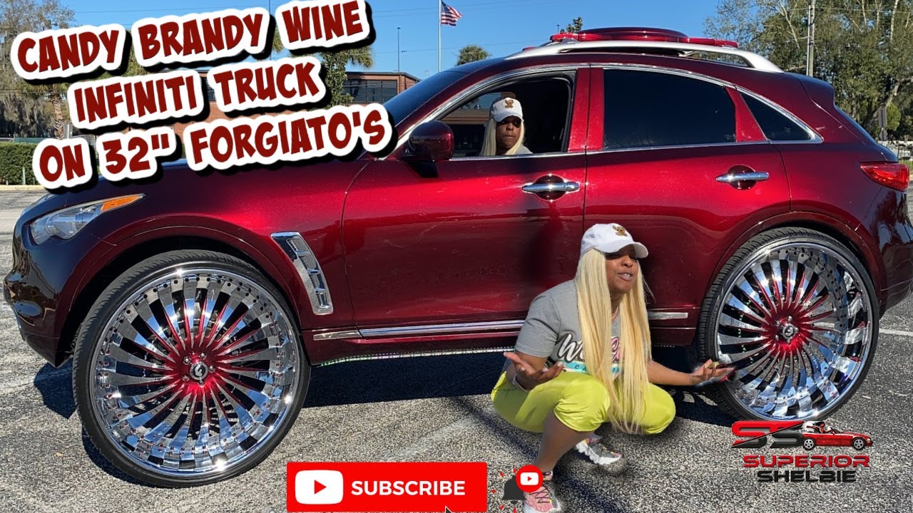 CANDY BRANDY WINE INFINITI TRUCK ON 32” FORGIATOS | Superior Shelbie ...