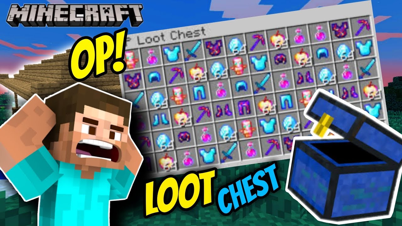 MINECRAFT BUT CHEST IS SUPER OP ITEM'S || MINECRAFT BUT CHEST GIVE OP ...
