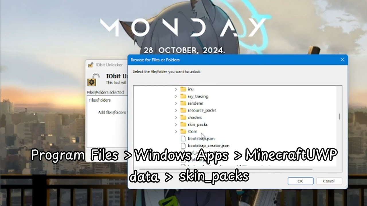 Tutorial on how to import cosmetic skins to minecraft bedrock - YouTube