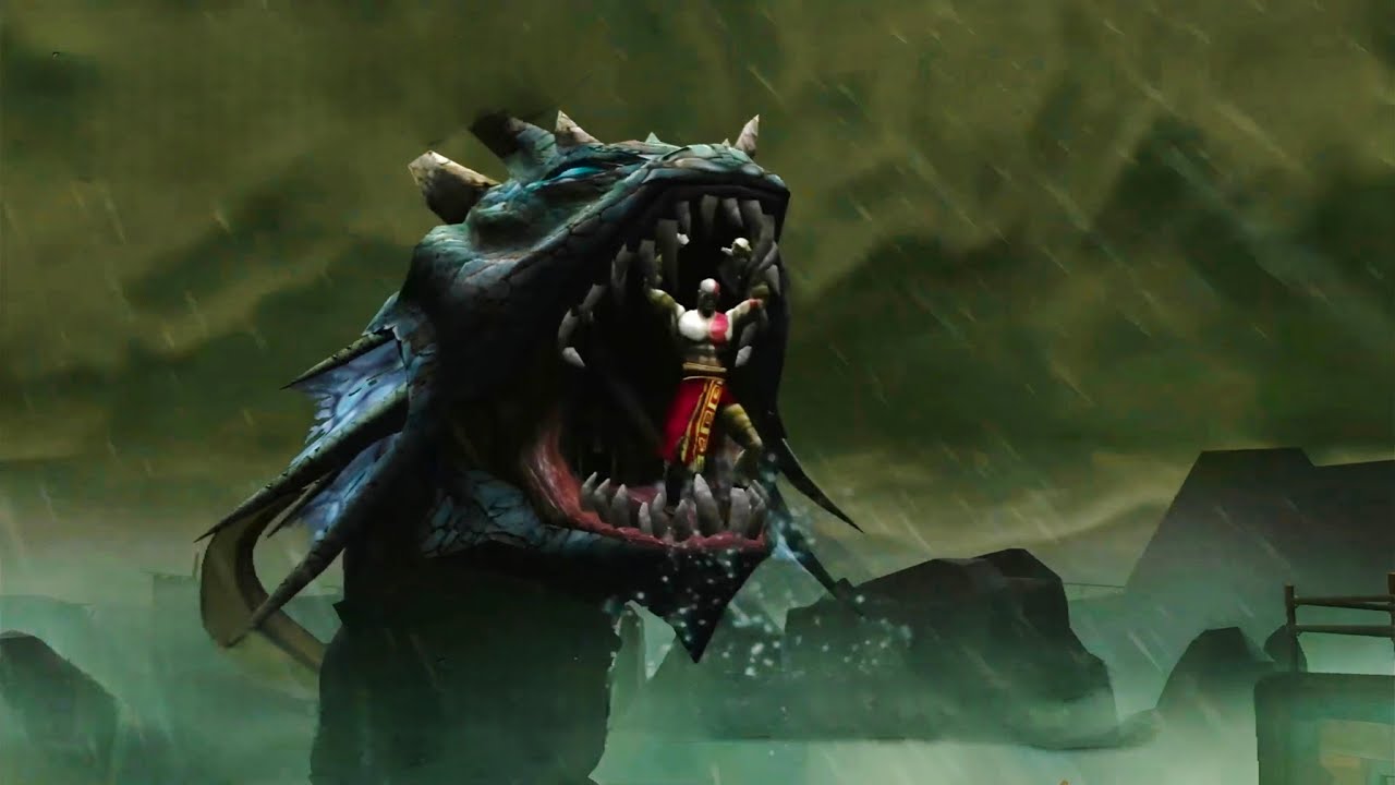 HYDRA VS KRATOS BOSS FIGHT PART 2 | GOW 1 REMASTERED - YouTube