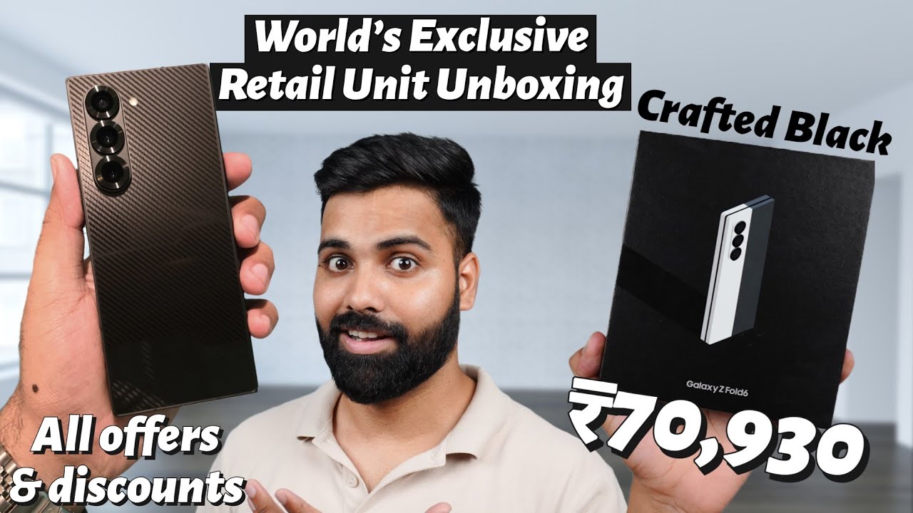 Buying Samsung Z Fold 6 in Crafted Black - World's Exclusive Unboxing 🥵 ...