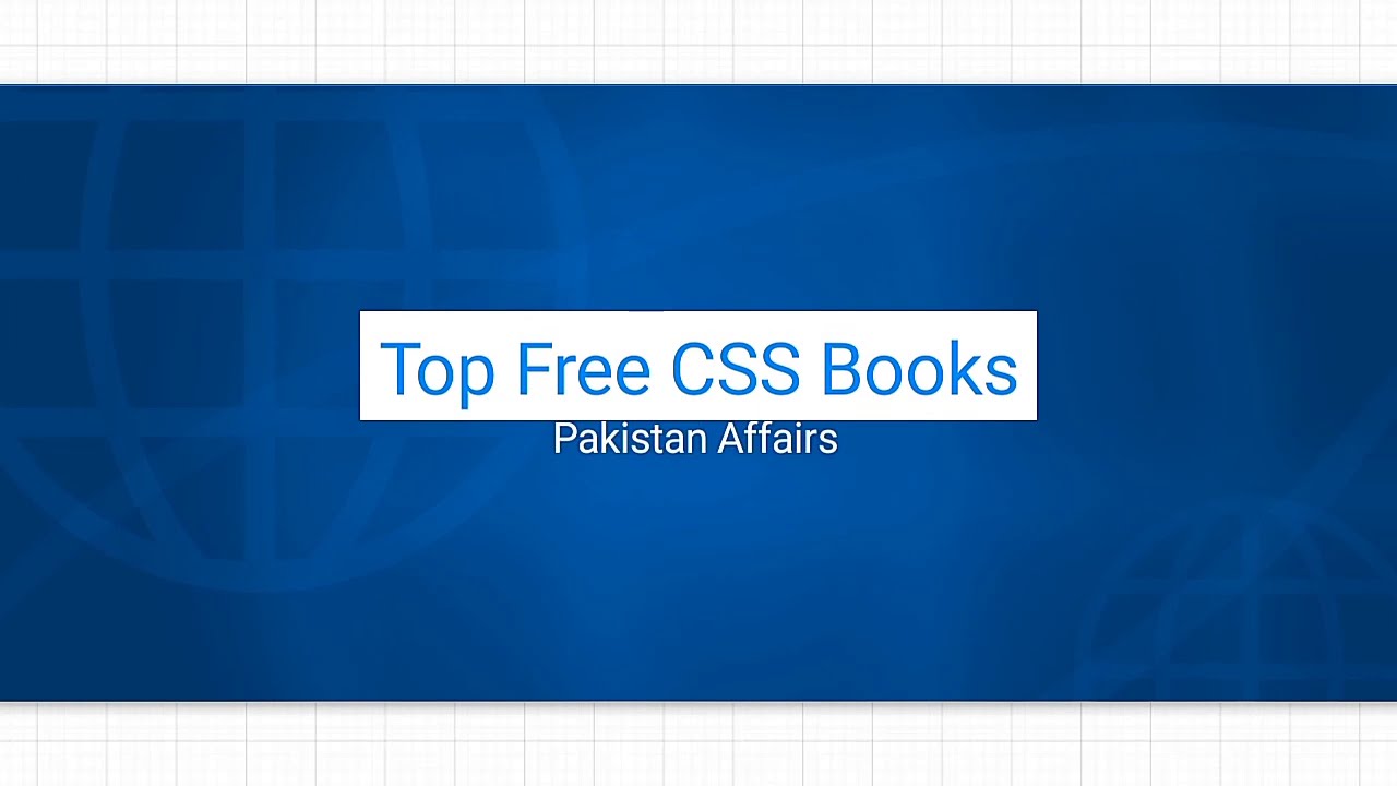 Top Free CSS Books for Pakistan Affairs - YouTube