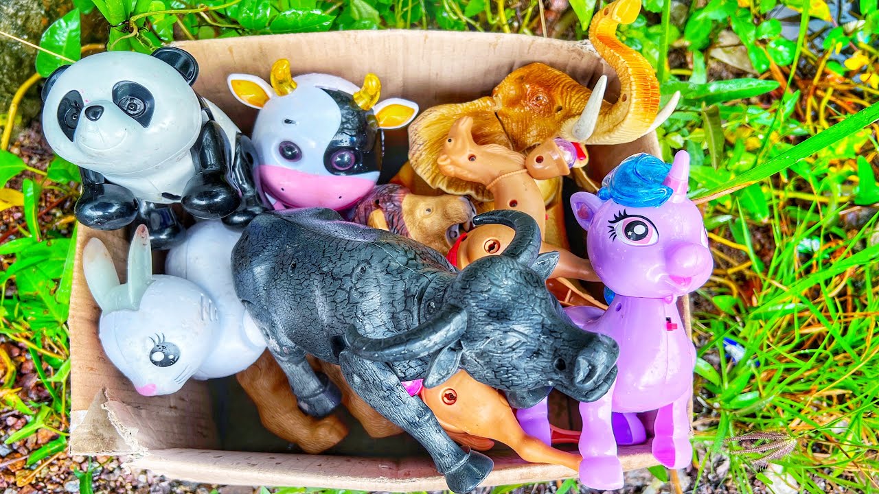 menemukan harta karun hewan panda gajah kuda kerbau singa sapi onta ...