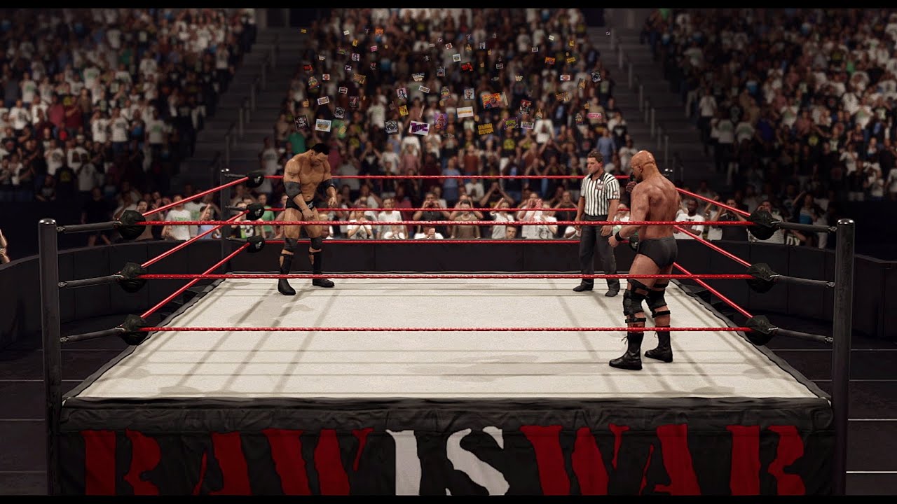 WWE 2K24 RAW IS WAR 1999 Arena | The Rock Vs Stone Cold - YouTube