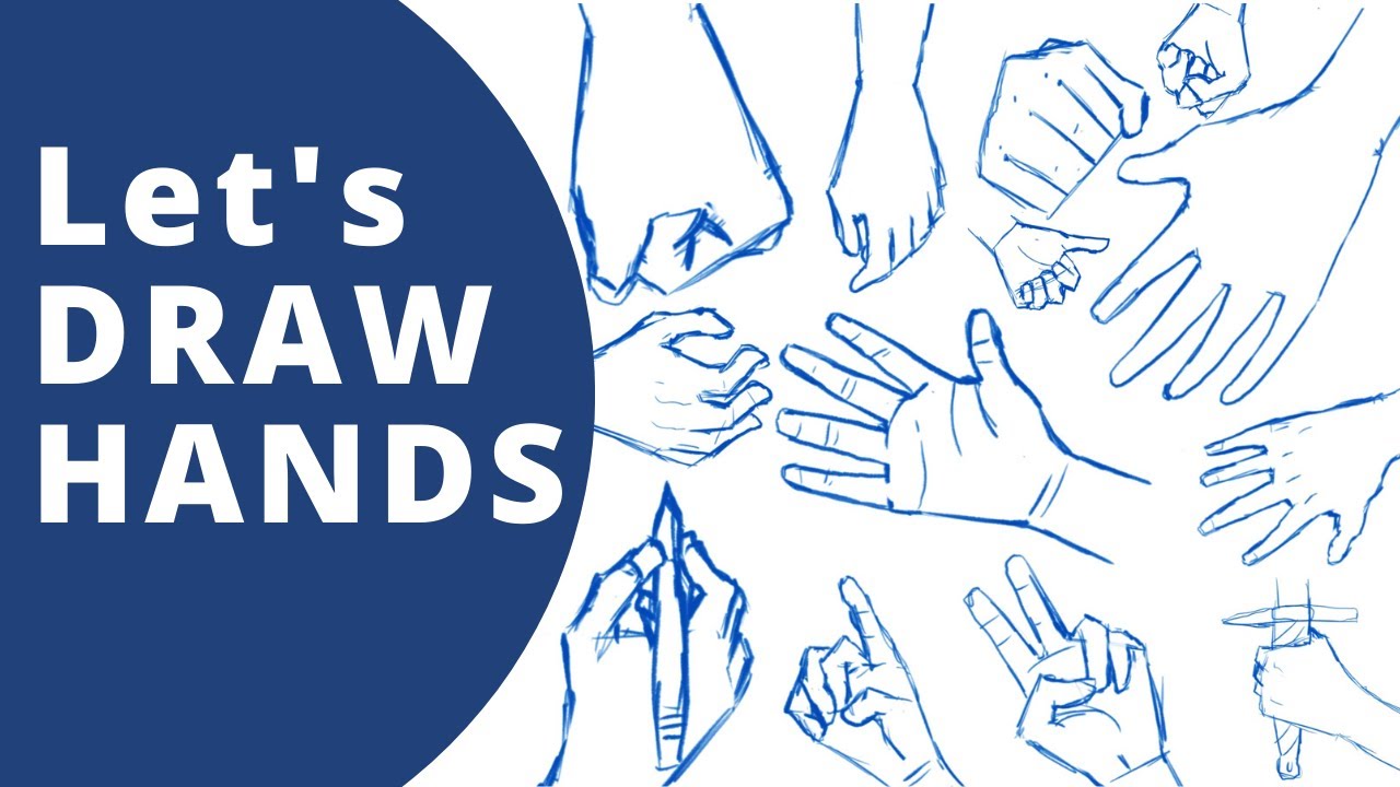 How to draw HANDS - [ Tutorial for Beginners ] - YouTube