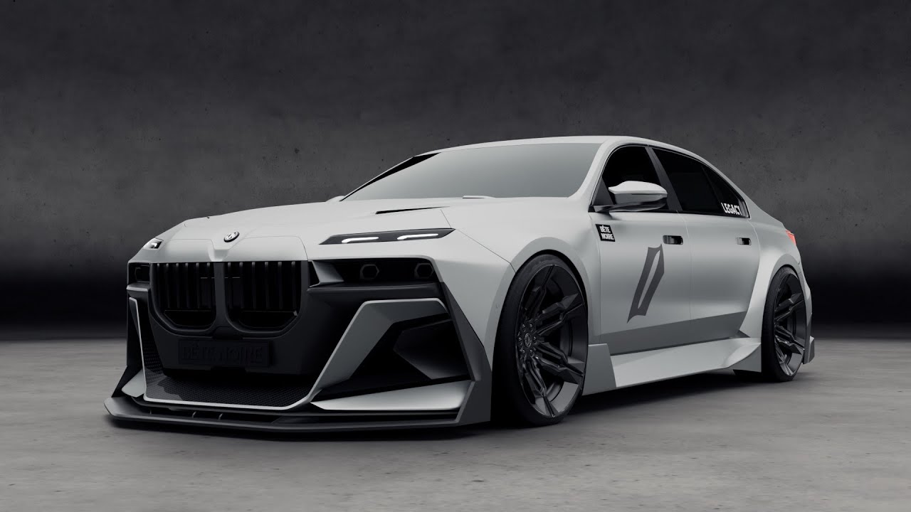 BMW I7 G70 "Legacy" Custom Design Wide Body Kit by Bête Noire - YouTube