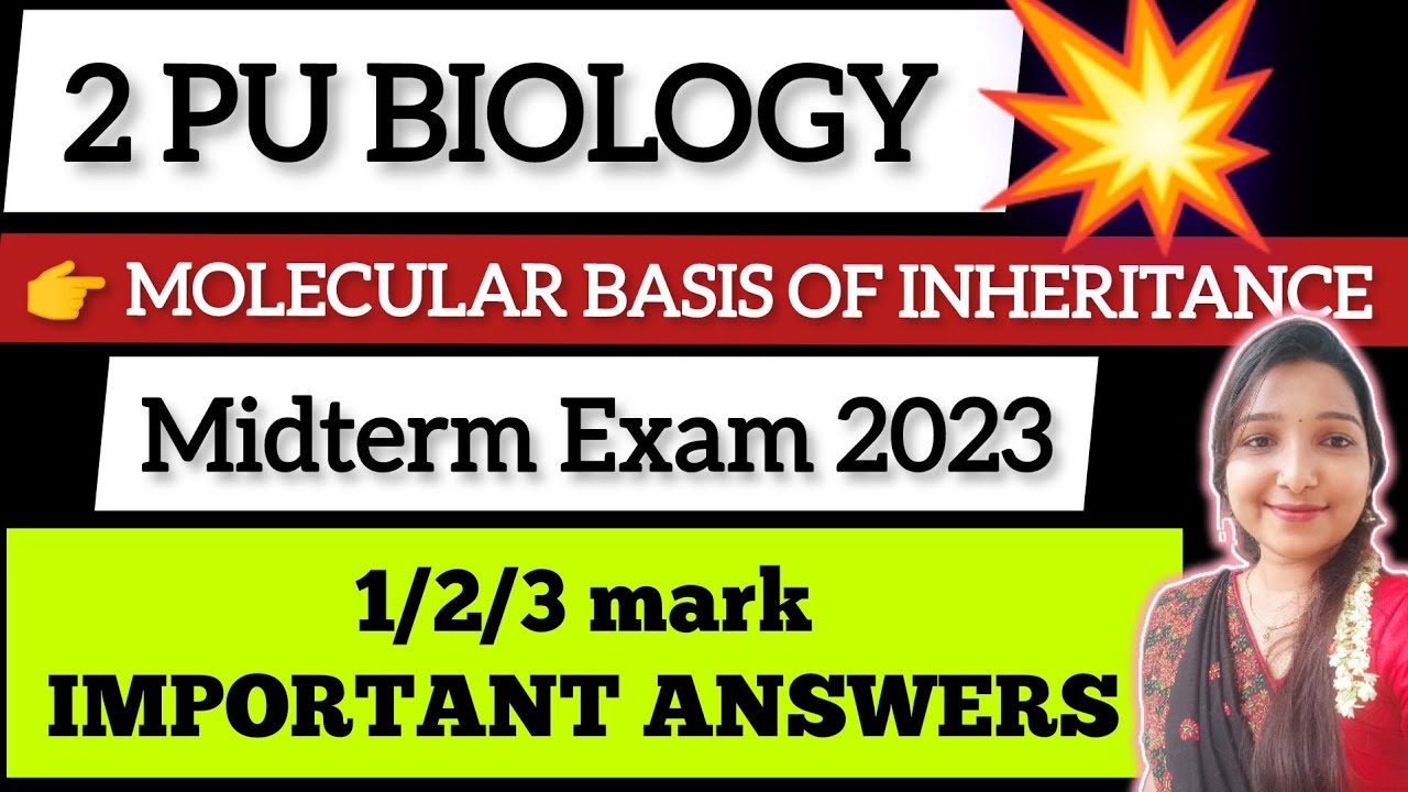 ANSWERS🔥IMPORTANT QUESTION Molecular Basis of Inheritance|2PU MIDTERM ...