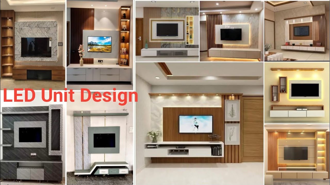 TV Unit Design! LED wall design! LED rack ke design! lcd unit designs ...
