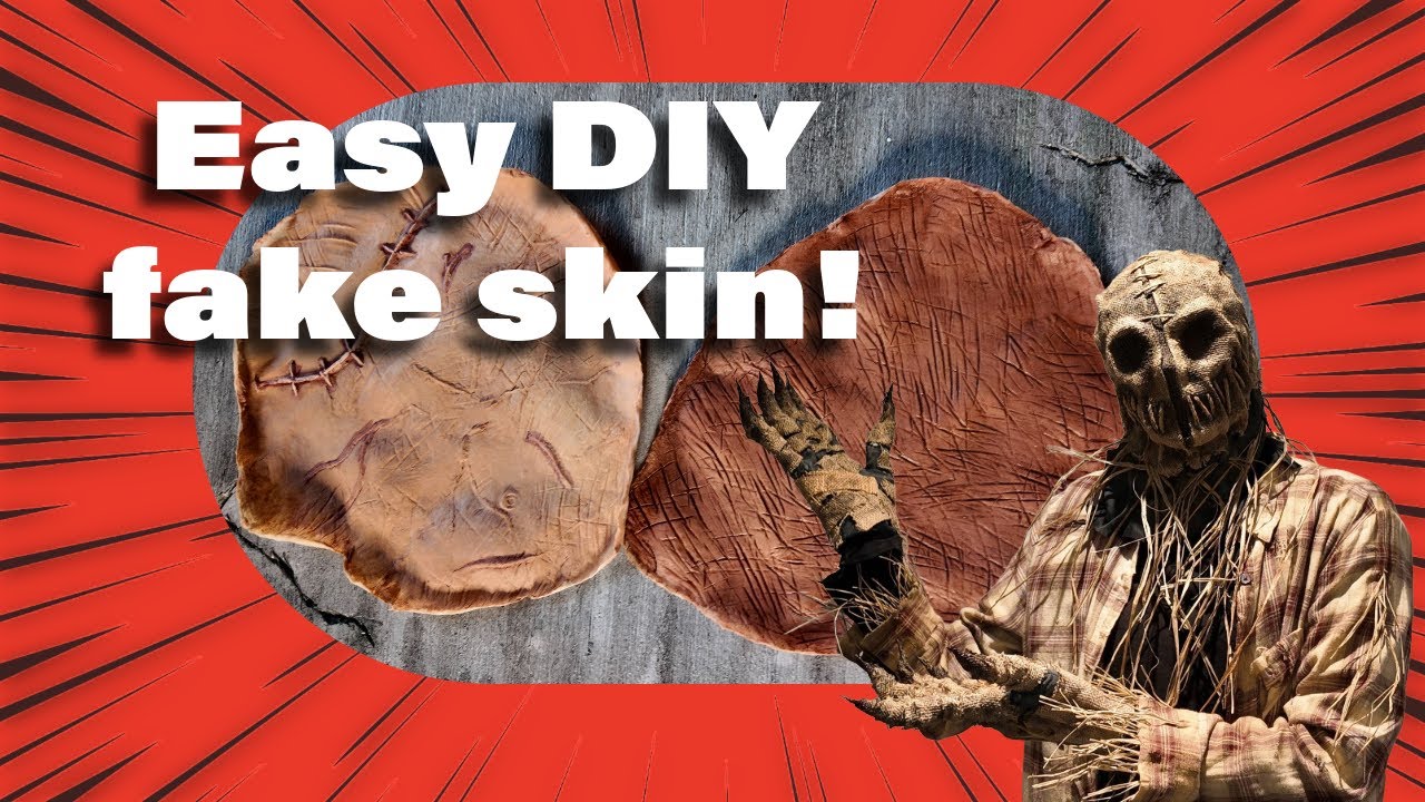 Making different types of DIY fake skin for spooky masks, props and ...
