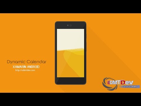 Xamarin Android Tutorial - Dynamic Calendar - YouTube