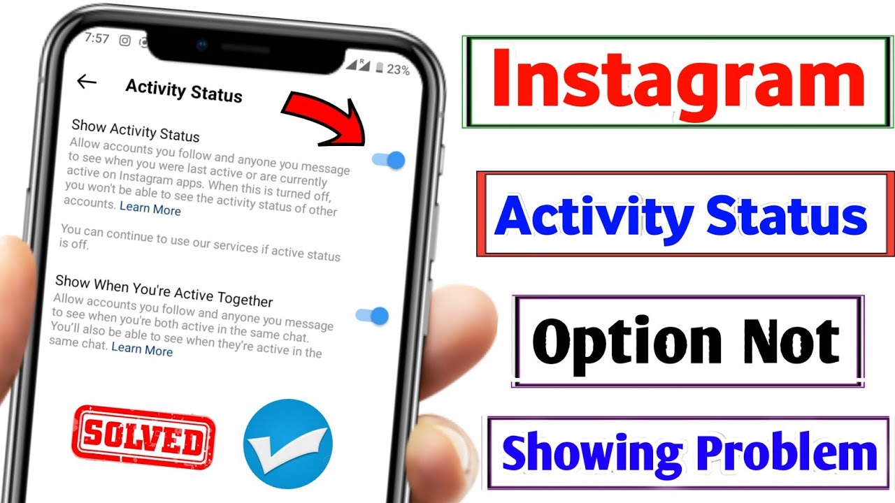 Instagram Activity Status Option Not Showing 💯 Solve | How to turn on ...