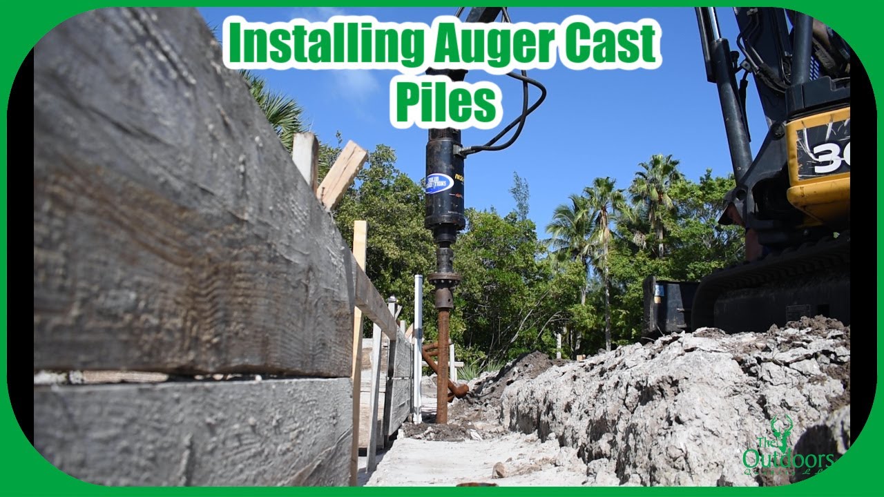 Installing Auger Cast Piles - YouTube