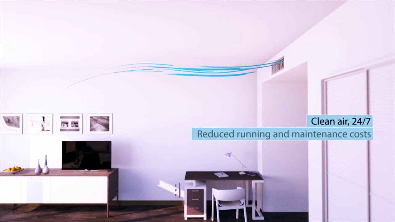 Daikin - Auto cleaning filter for concealed ceiling units - YouTube
