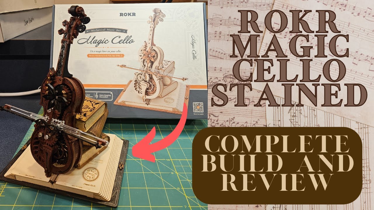 ROKR Magic Cello Music Box-First Time Staining, Complete Build & Review ...