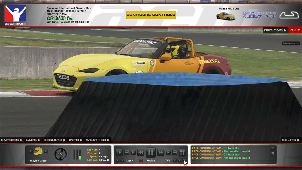 iRacing MX-5 First Win - YouTube