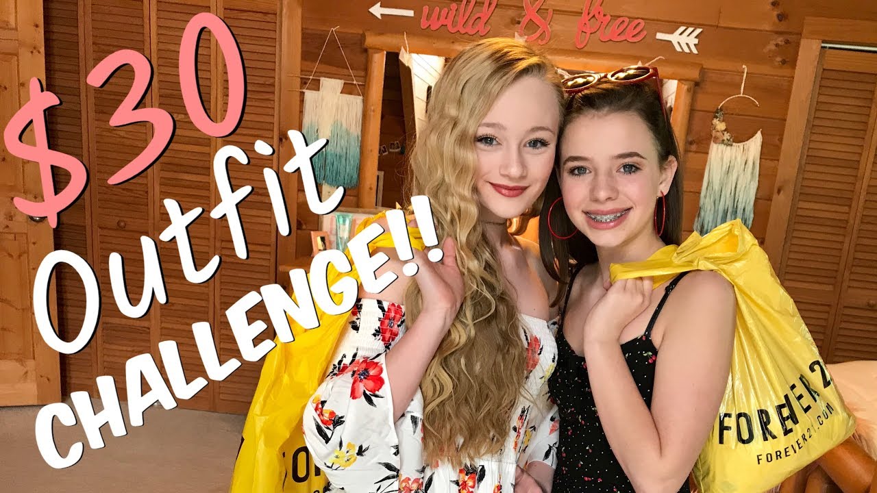 $30 Outfit Shopping Challenge Princess Ella VS CC at Forever 21 - YouTube
