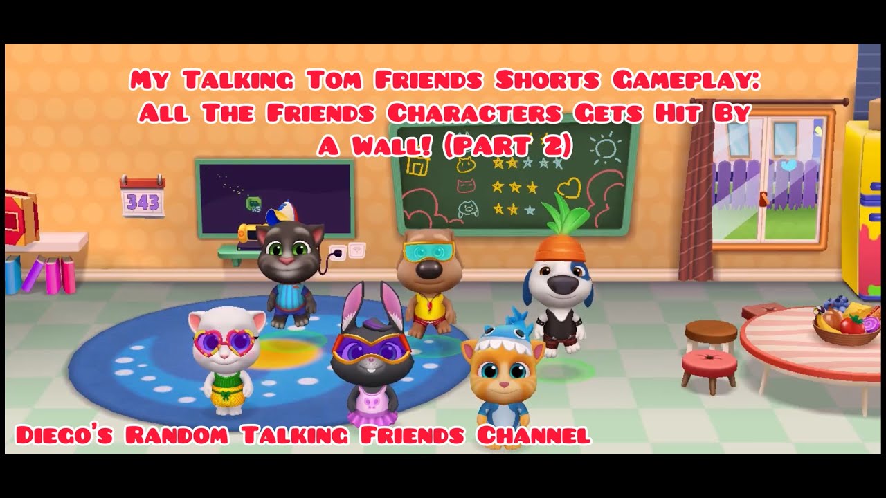 My Talking Tom Friends Shorts Gameplay: All The Friends Gets Hit By A ...