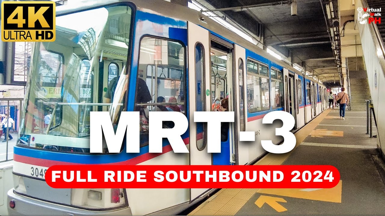 [4K] Full Ride MRT 3 Southbound Update 2024 | North Ave to Edsa-Taft ...