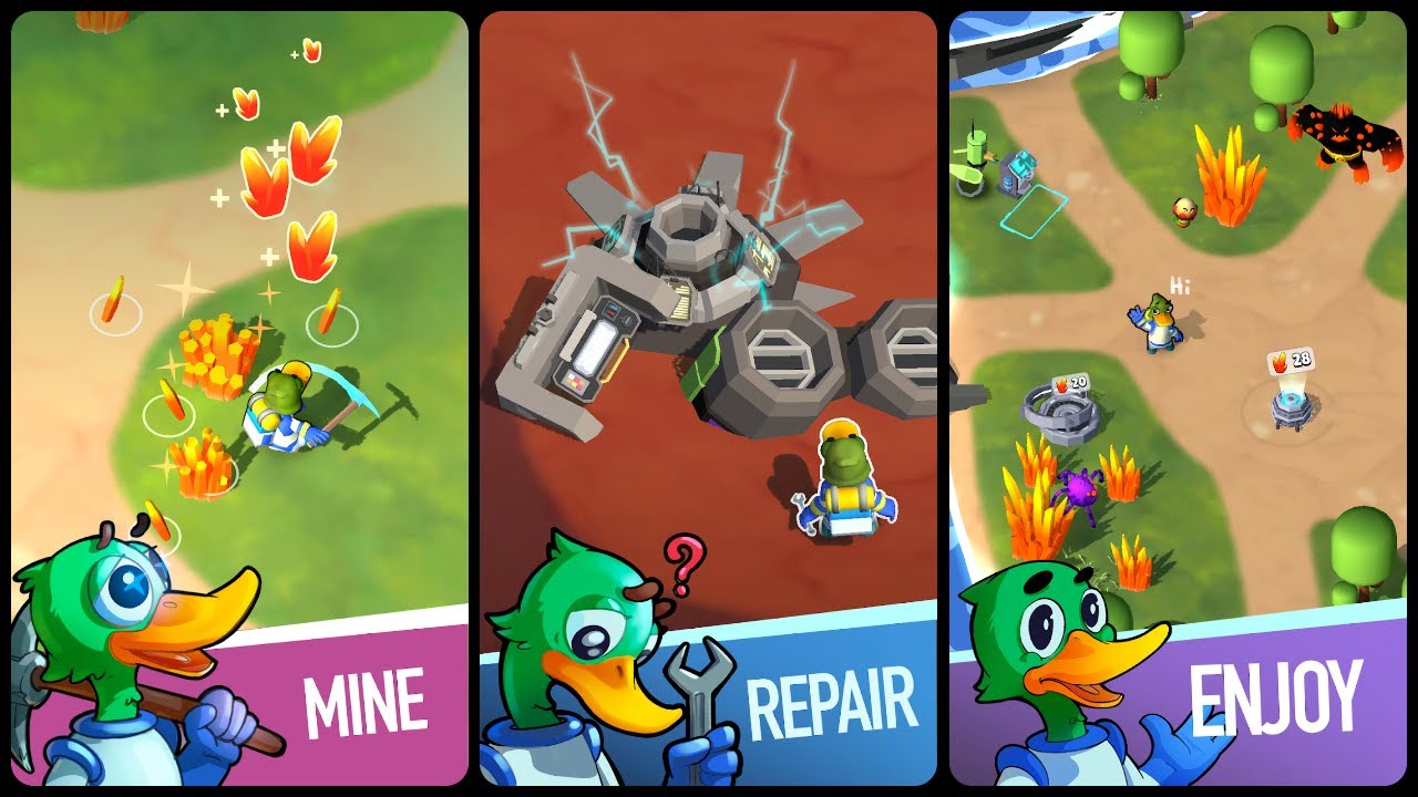 IDLE duck! My little astronaut Mobile Game | Gameplay Android - YouTube